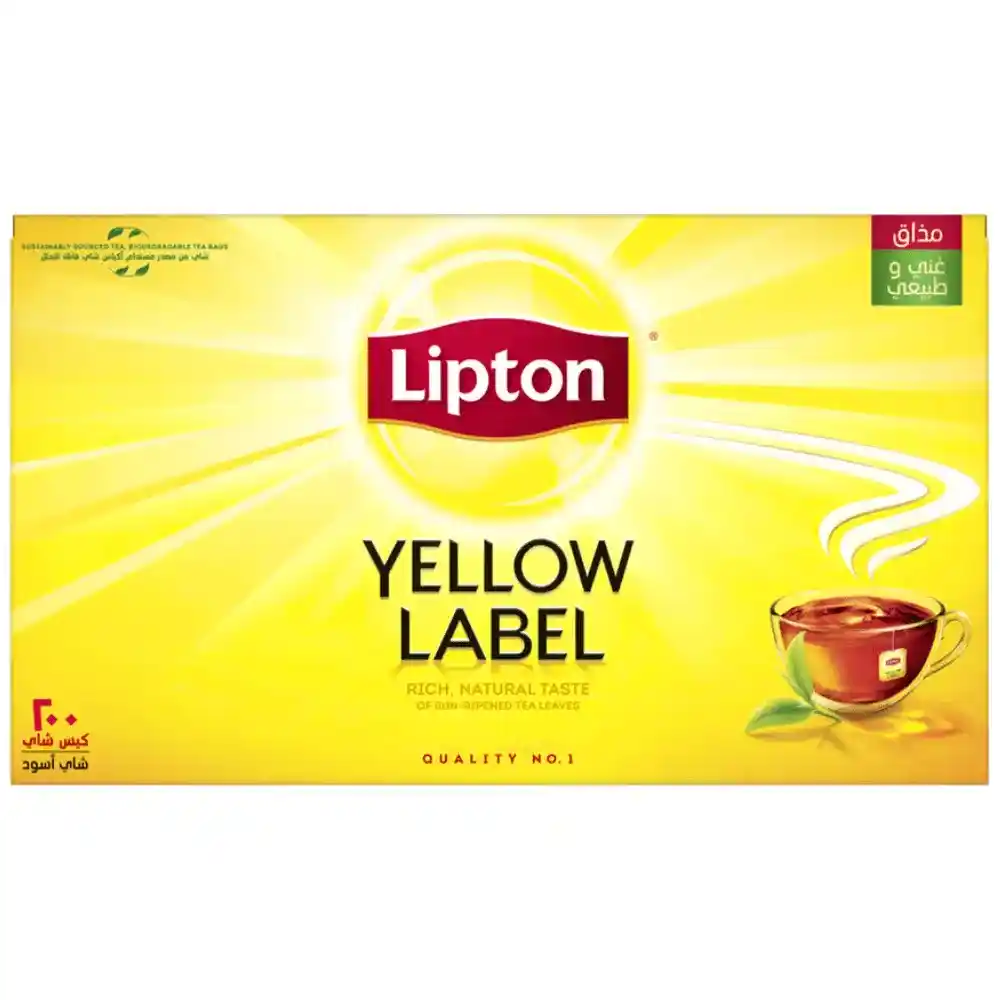 Lipton Black Tea - 200 Tea Bags > Julnar General Trading